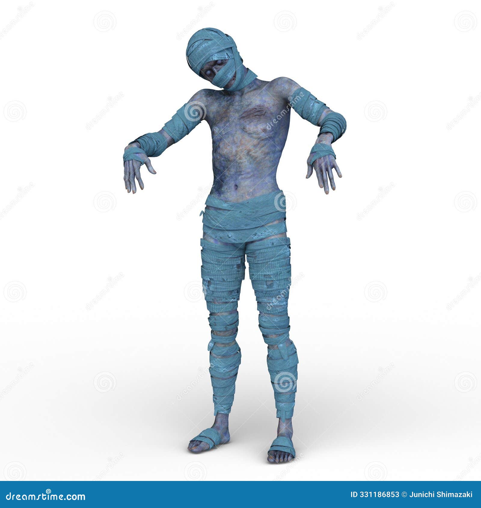 3D Rendering of a Mummy Man Stock Illustration - Illustration of undead ...