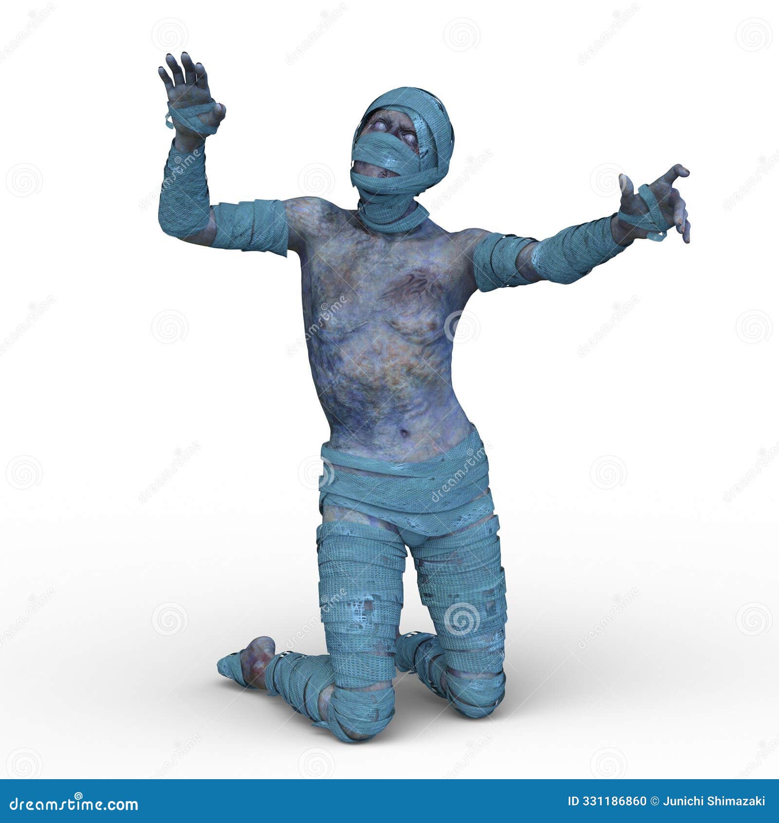 3D Rendering of a Mummy Man Stock Illustration - Illustration of person ...