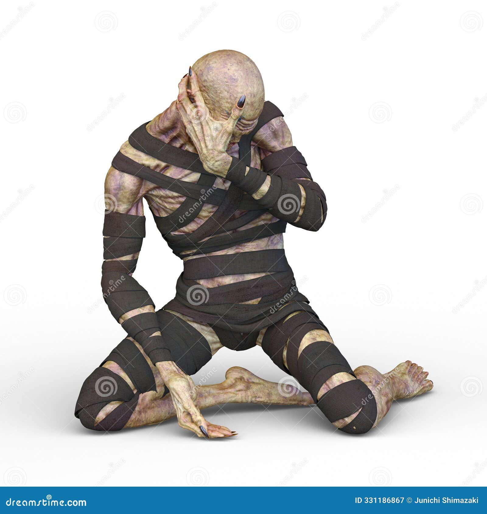 3D Rendering of a Mummy Man Stock Illustration - Illustration of person ...