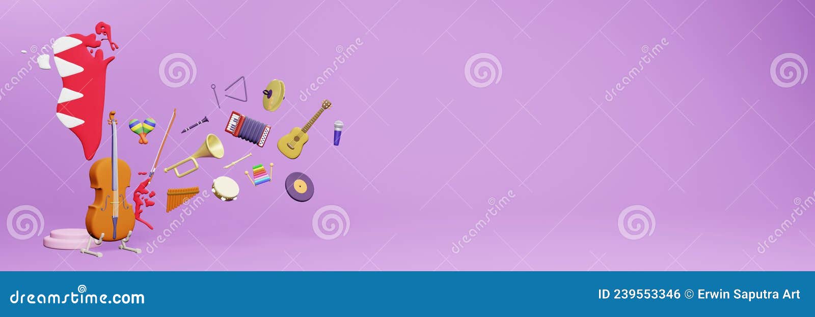 3d Rendering of Musical Instrument Usage and Interest in Bahrain Stock ...