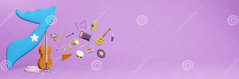 3d Rendering of Musical Instrument Usage and Interest in Somalia Stock ...