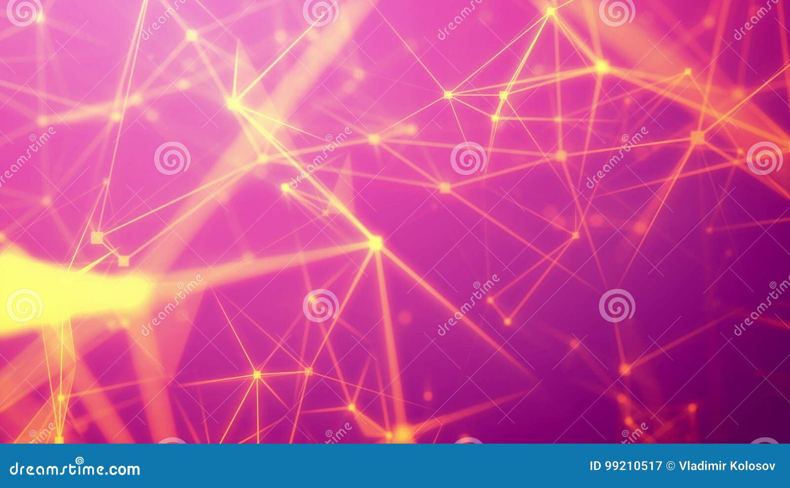 Flight through the Abstract Pink Network Stock Illustration ...