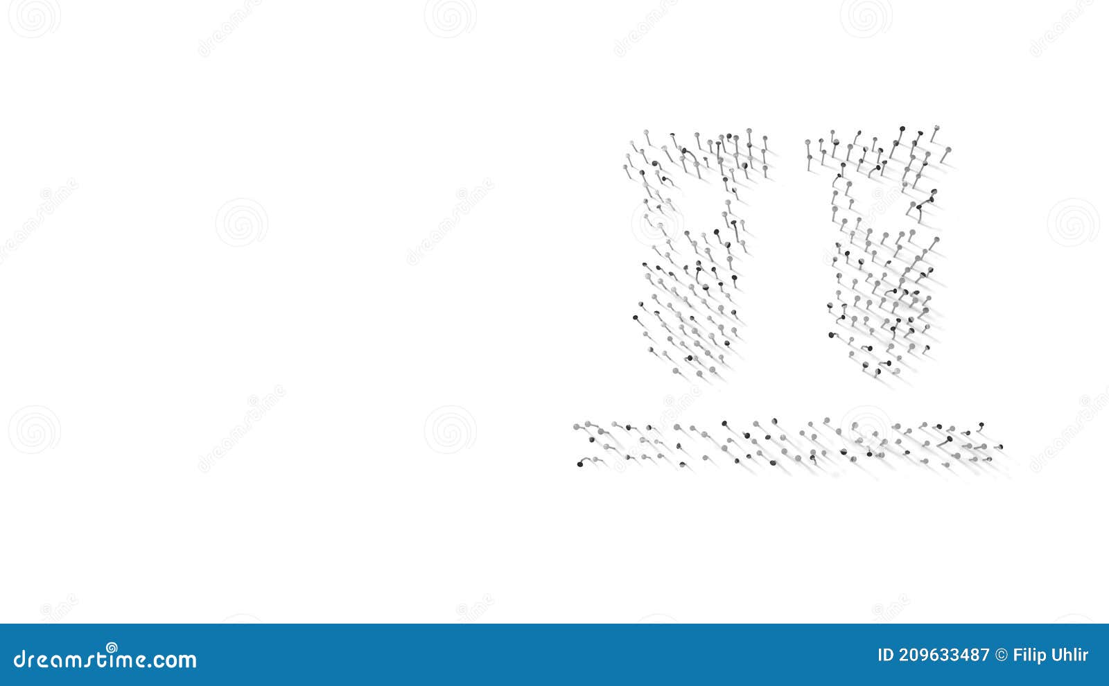 3d Rendering of Nails in Shape of Symbol of Vials with Shadows Isolated ...