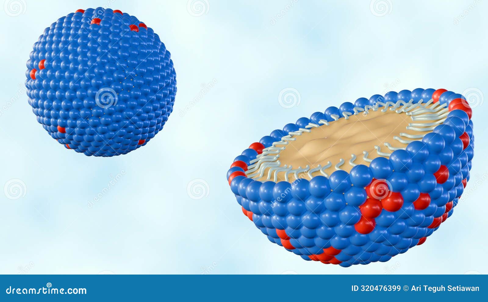 3d Rendering of Nanoemulsion Molecules Stock Illustration ...