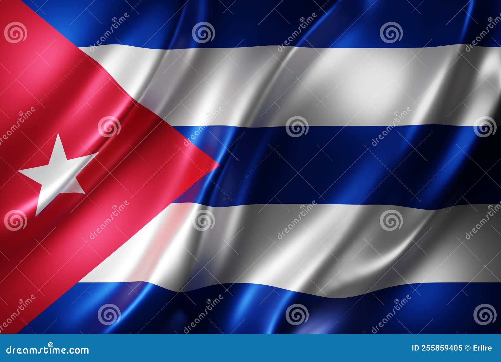 Cuba 3d flag stock illustration. Illustration of politics - 255859405