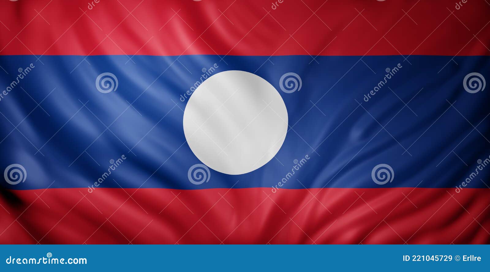 Laos 3d flag stock illustration. Illustration of national - 221045729