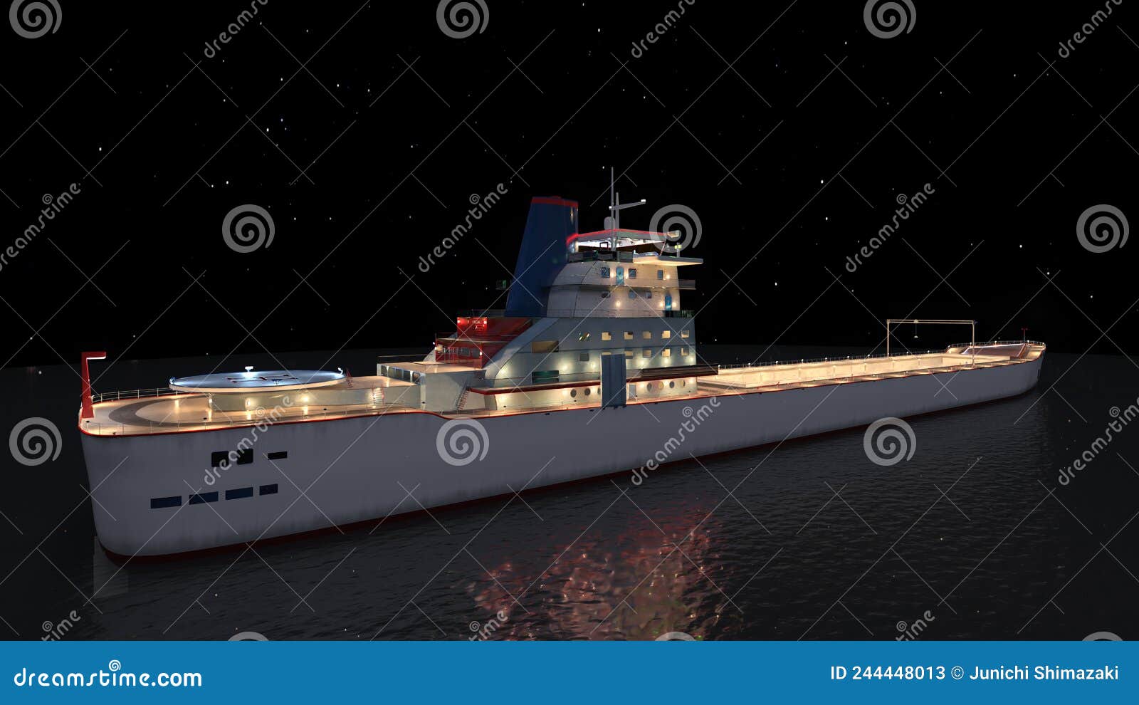 3D Rendering of the Naval Ship Stock Illustration - Illustration of ...