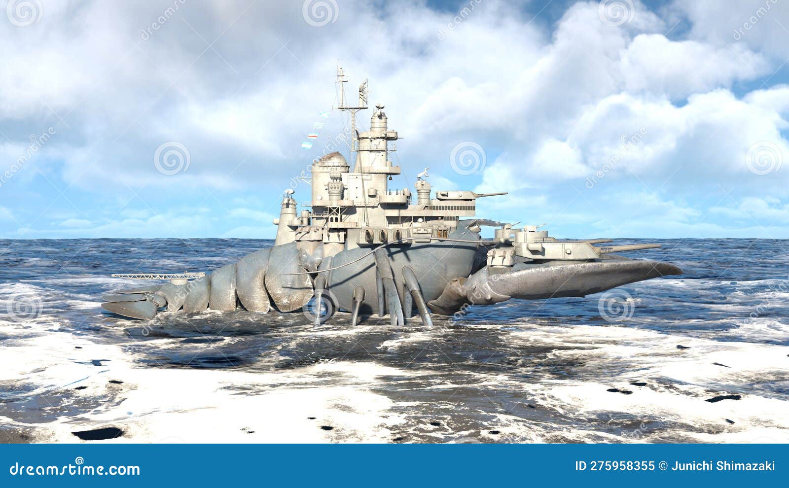 3D Rendering of the Naval Ship Stock Illustration - Illustration of ...