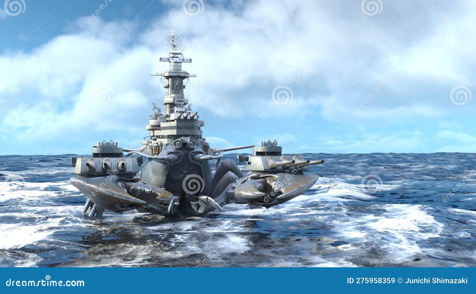 3D Rendering of the Naval Ship Stock Illustration - Illustration of ...