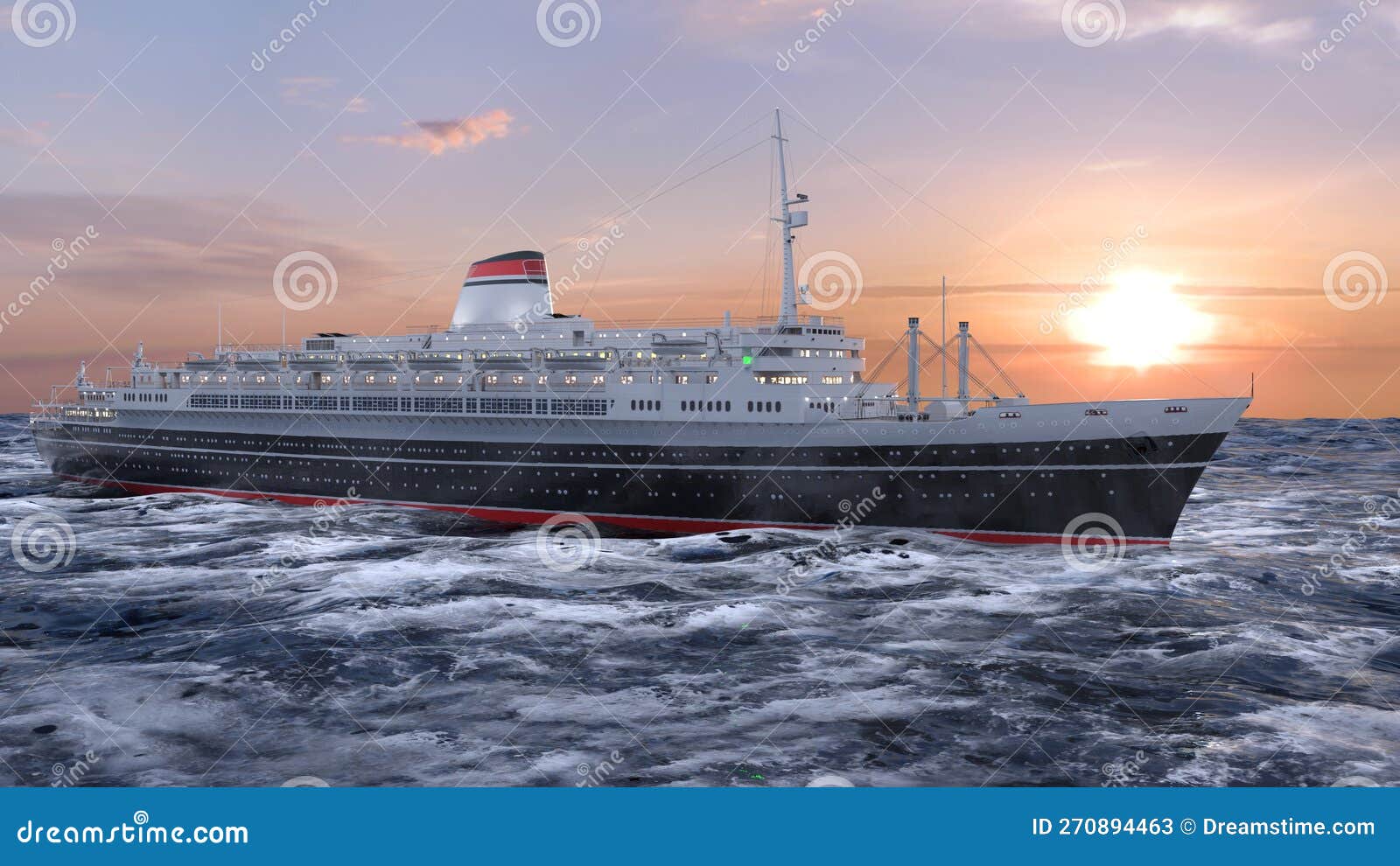 3D Rendering of the Naval Ship Stock Illustration - Illustration of ...