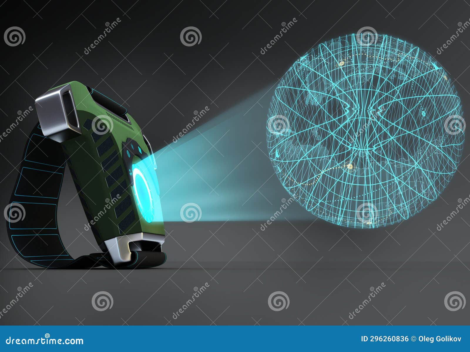3D Rendering of a Navigation Compact Compass Device. Stock Illustration ...