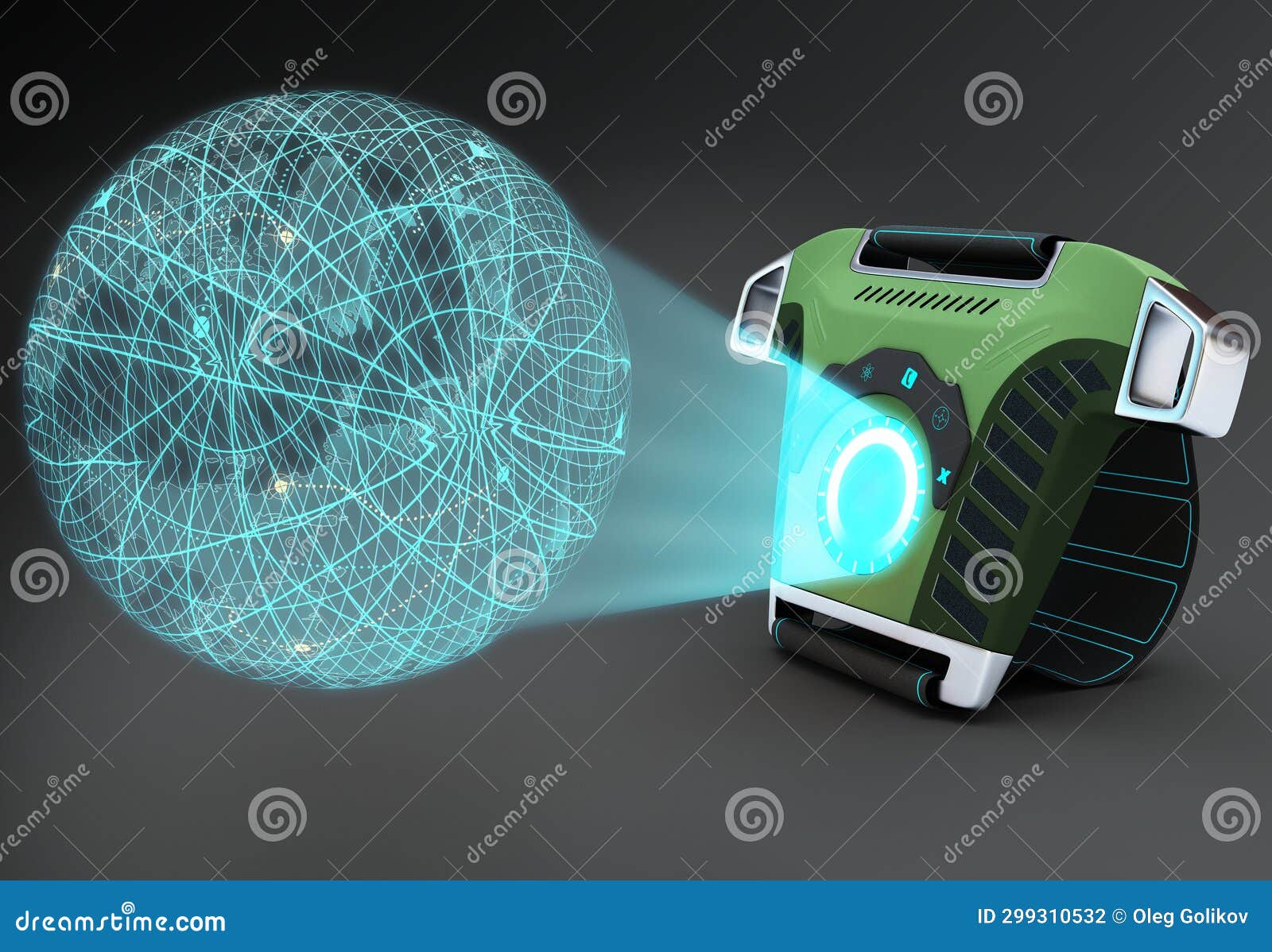 3D Rendering of a Navigation Compact Compass Device. Stock Illustration ...