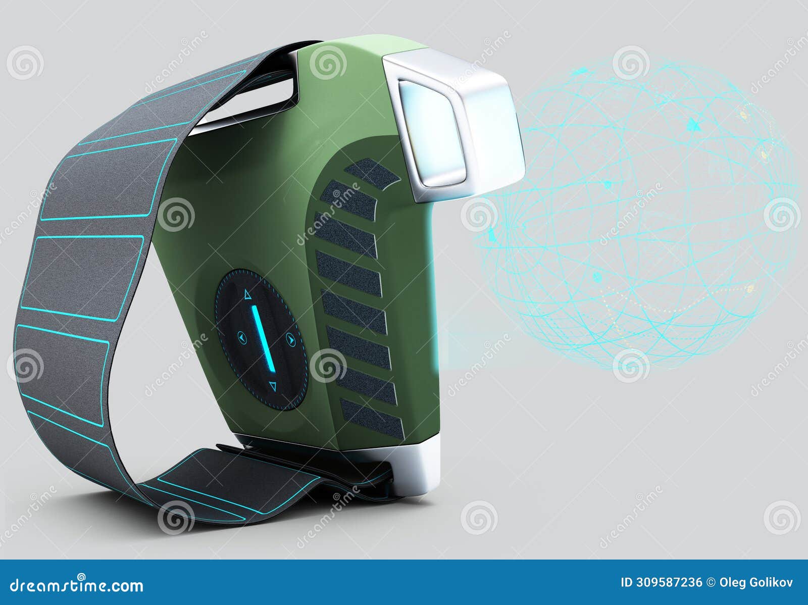 3D Rendering of a Navigation Compact Compass Device. Stock Illustration ...