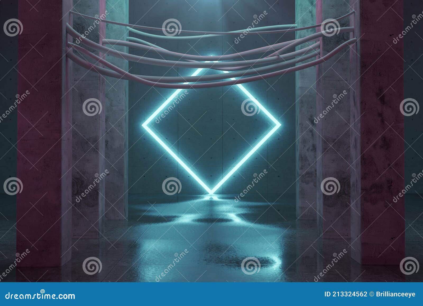 3d Rendering Of Rotated White Picture Frame Embraced With Wire And ...