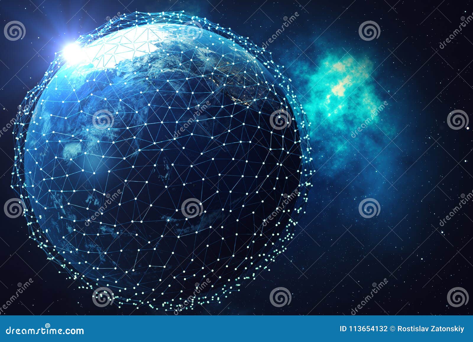 3D Rendering Network and Data Exchange Over Planet Earth in Space ...