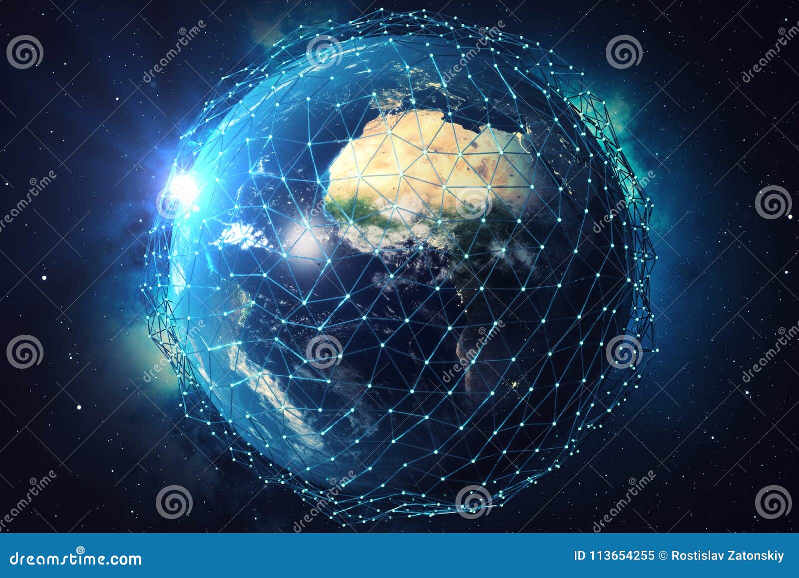 3D Rendering Network and Data Exchange Over Planet Earth in Space ...