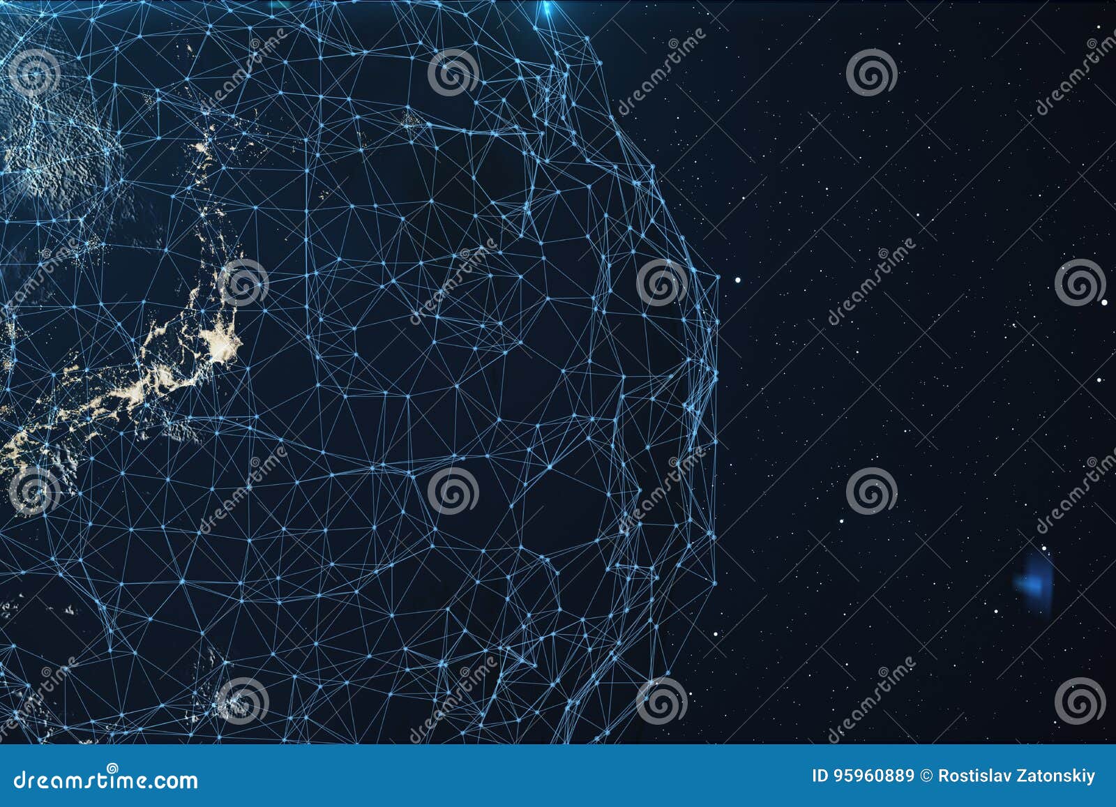 3D Rendering Network and Data Exchange Over Planet Earth in Space ...