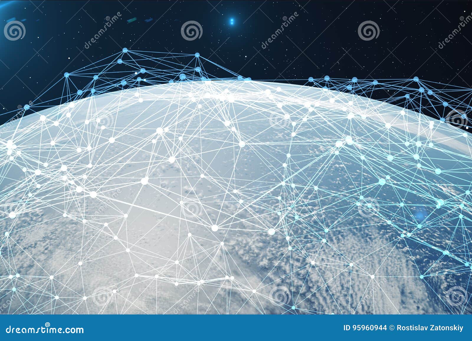 3D Rendering Network and Data Exchange Over Planet Earth in Space ...