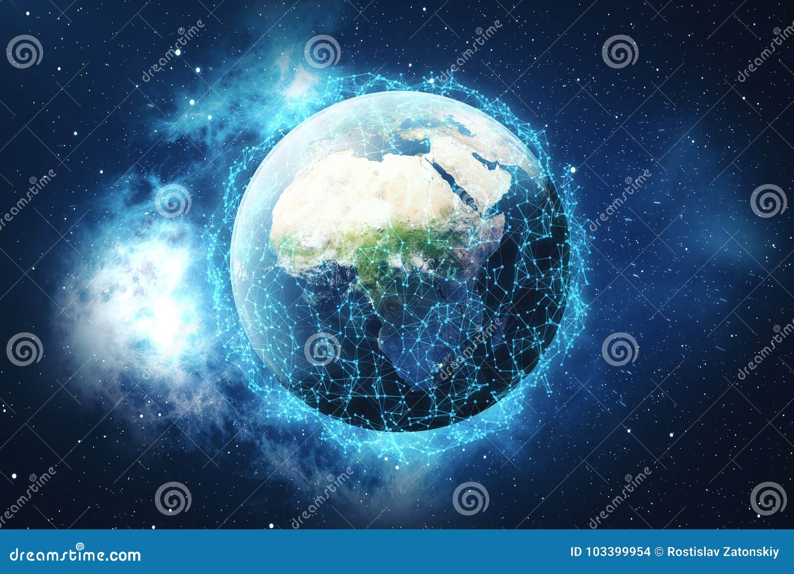 3D Rendering Network and Data Exchange Over Planet Earth in Space ...