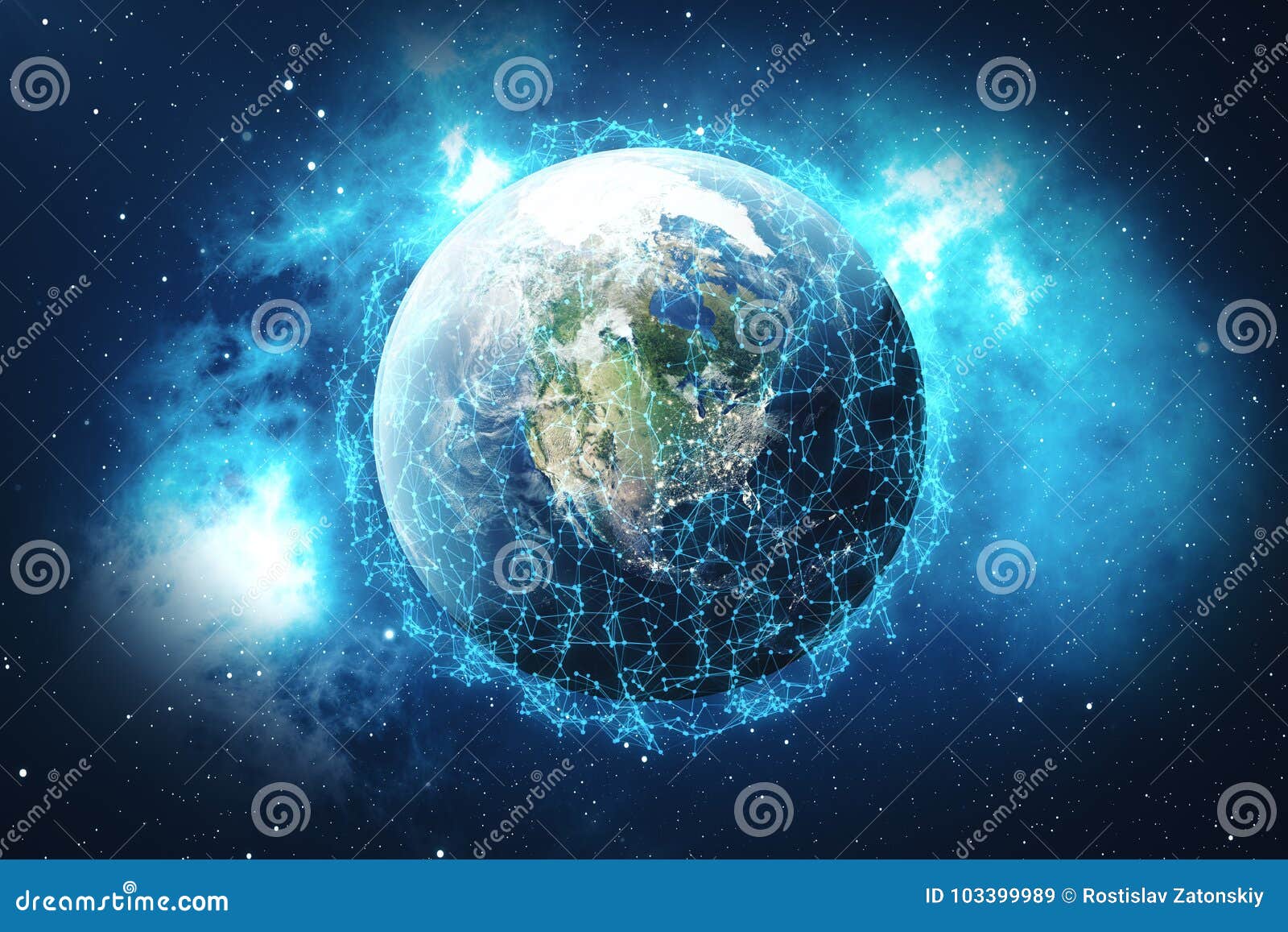 3D Rendering Network and Data Exchange Over Planet Earth in Space ...