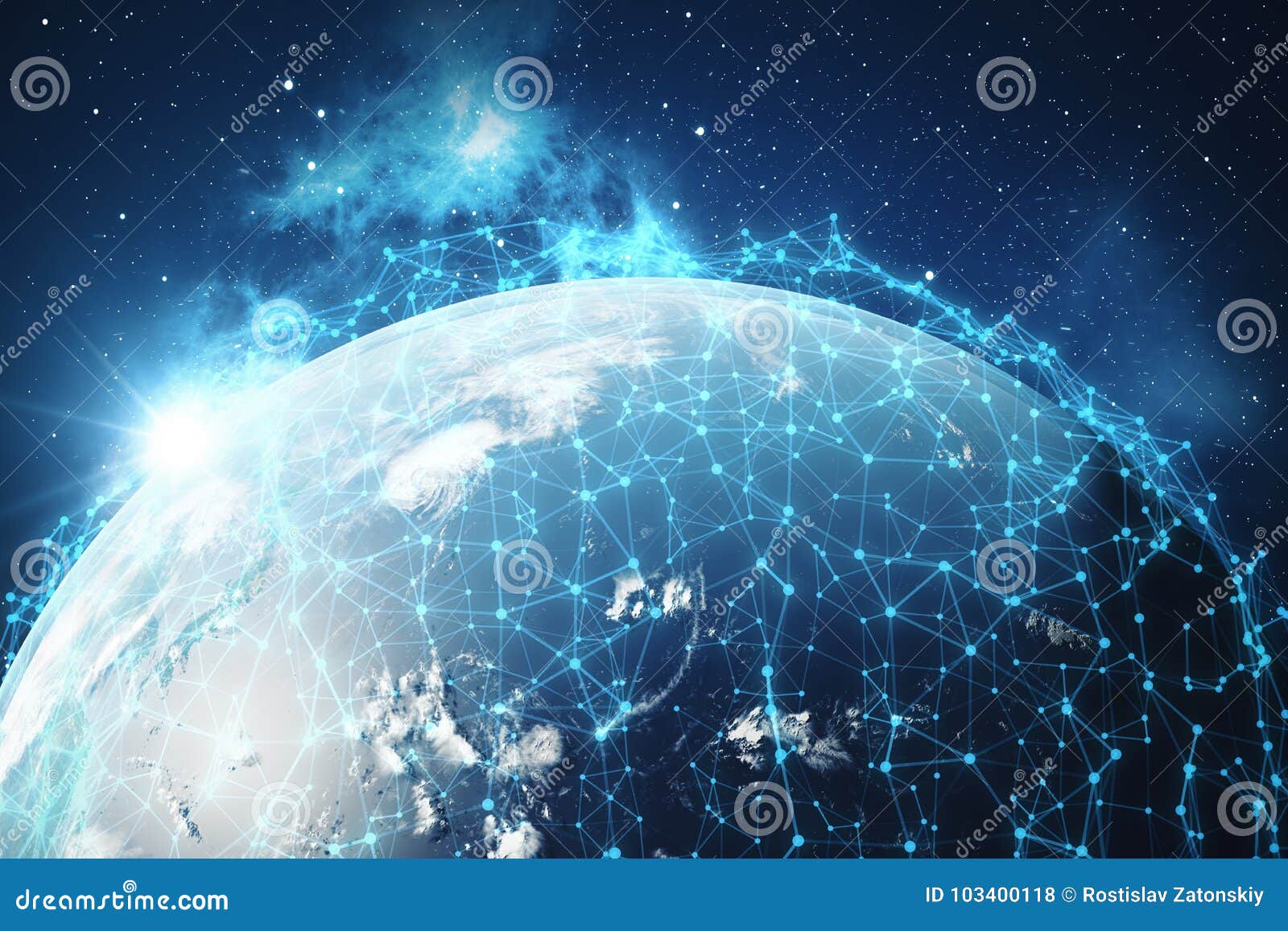 3D Rendering Network and Data Exchange Over Planet Earth in Space ...