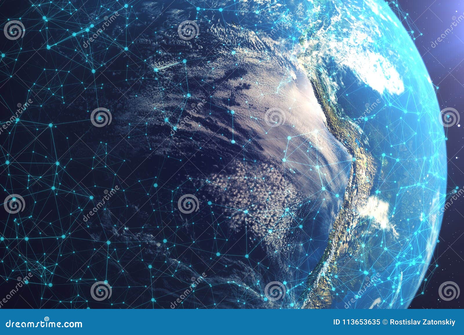 3D Rendering Network and Data Exchange Over Planet Earth in Space ...