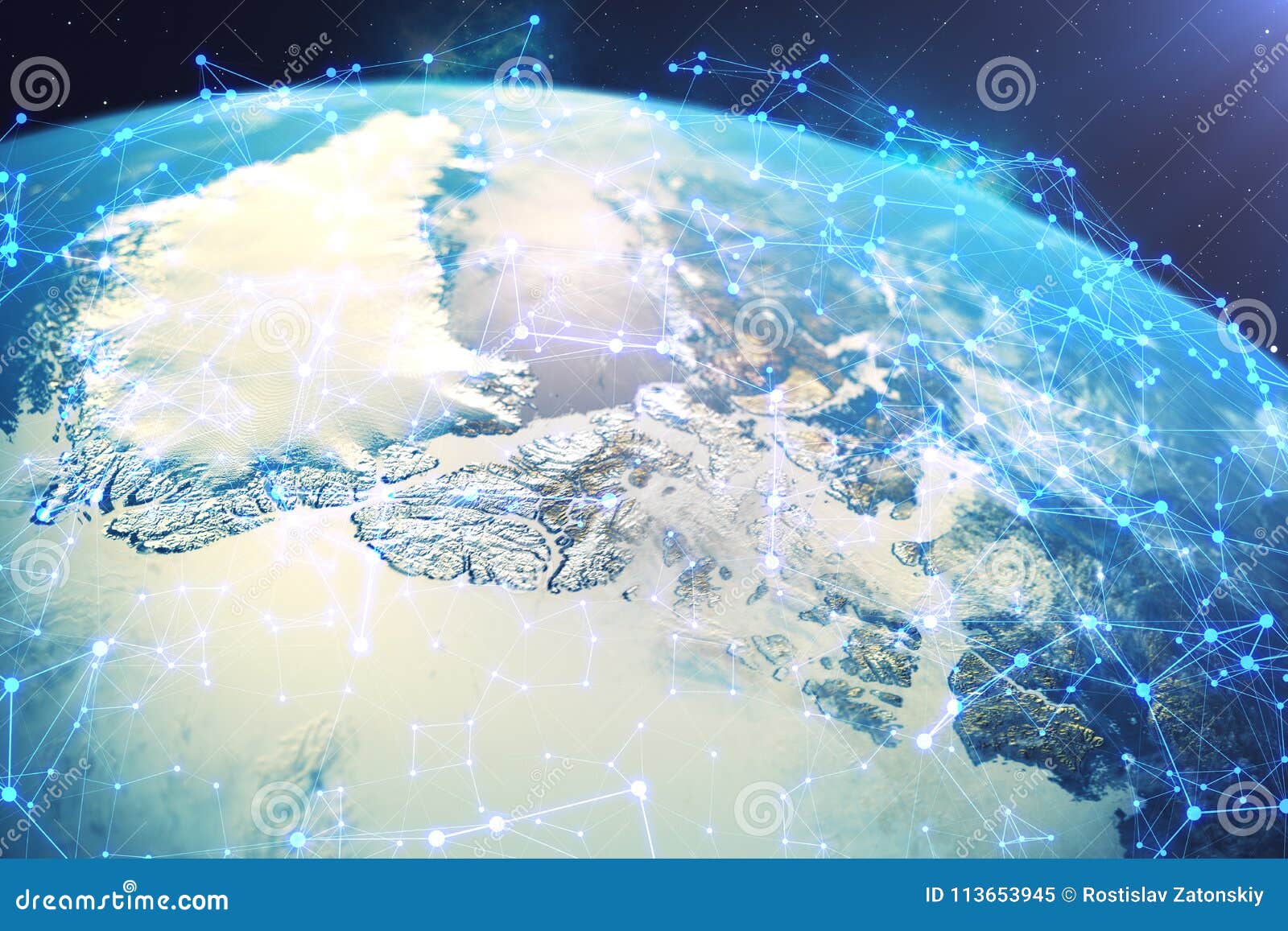 3D Rendering Network and Data Exchange Over Planet Earth in Space ...