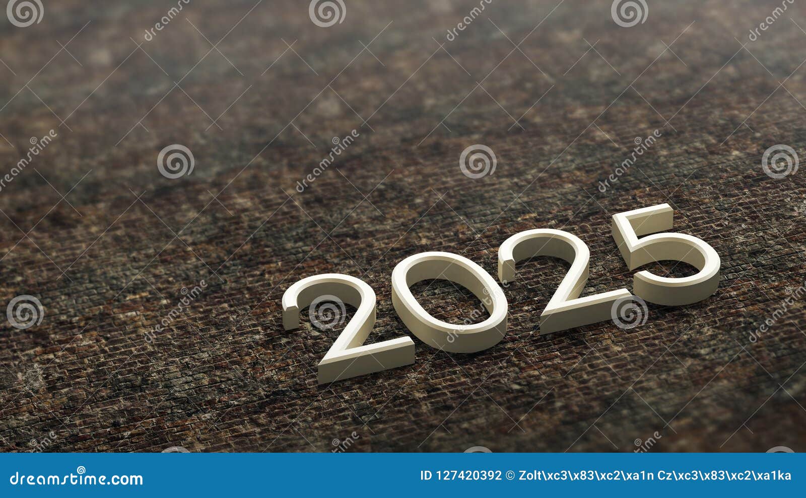 2025 3d rendering. stock illustration. Illustration of calendar - 127420392