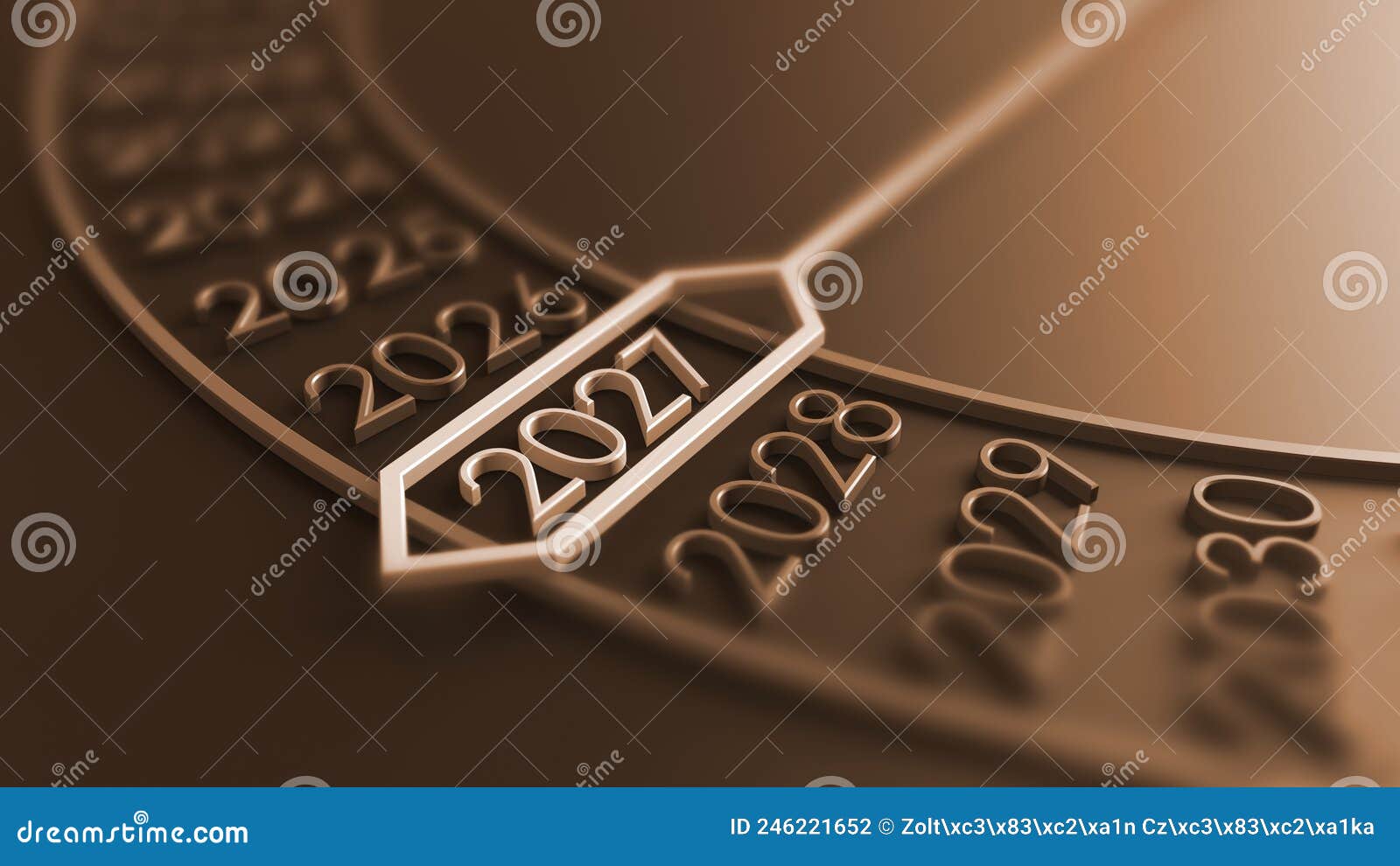 2027 3d rendering. stock illustration. Illustration of light - 246221652