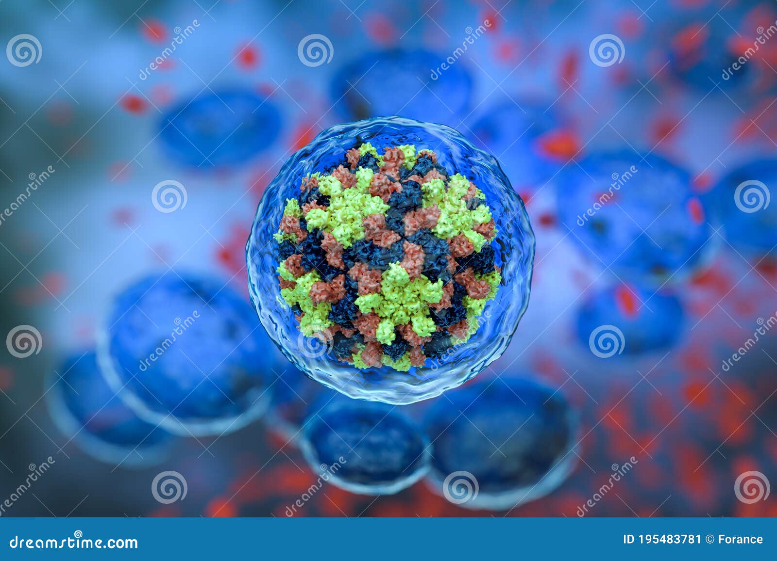 3D Rendering of Nodamura Virus Stock Illustration - Illustration of ...
