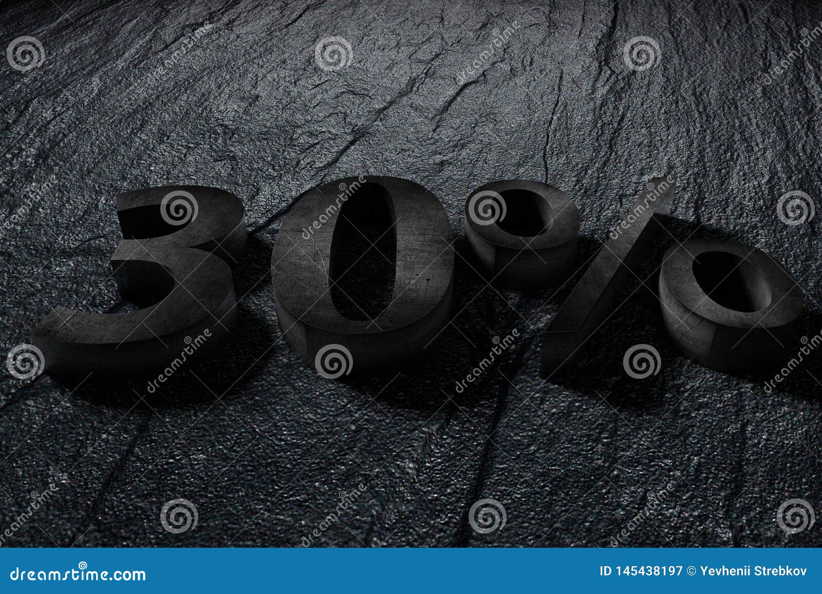 3D Rendering Number 30 with a Metal Texture Stock Image - Image of ...