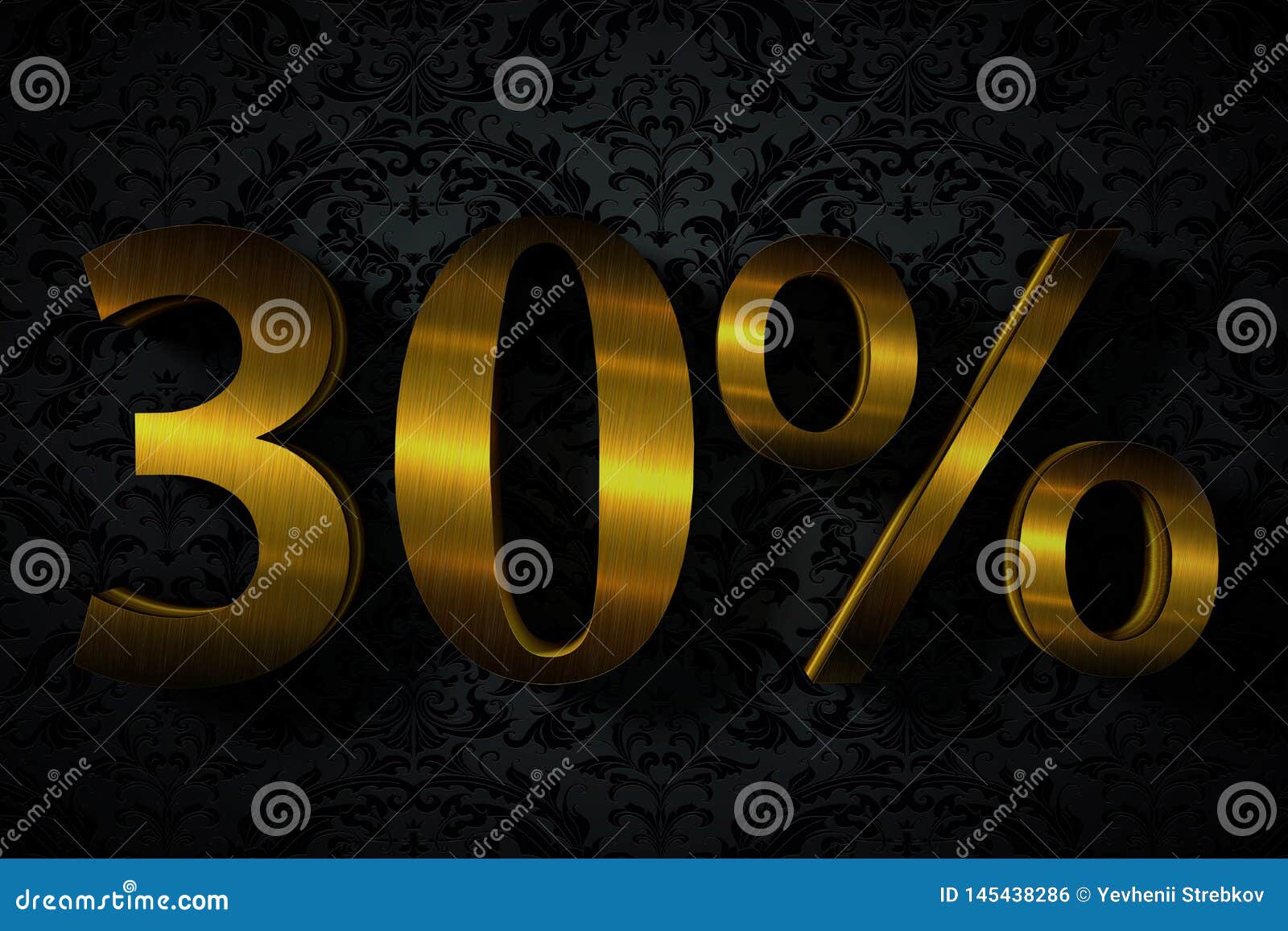 3D Rendering Number 30 with a Metal Texture Stock Photo - Image of ...