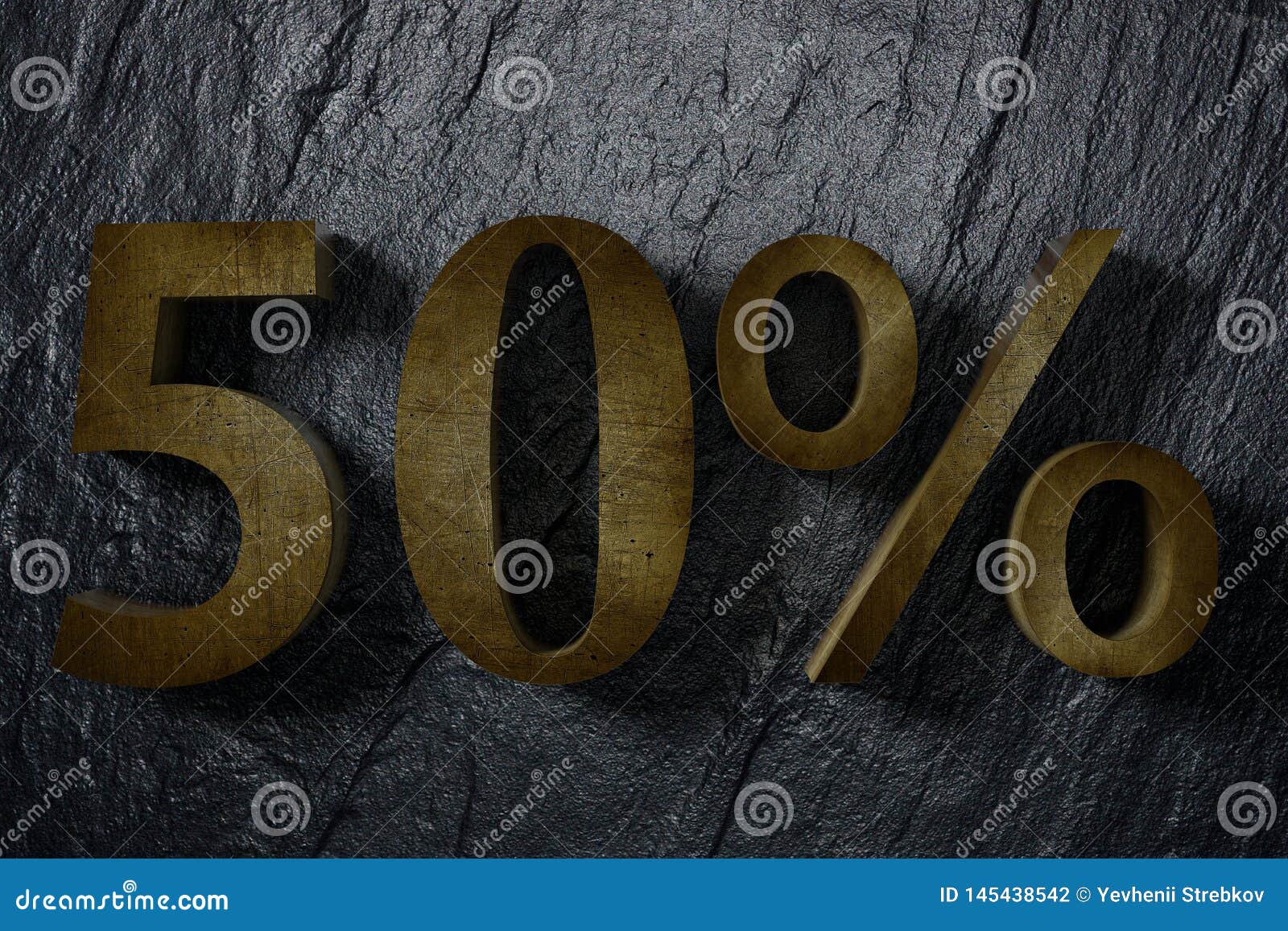 3D Rendering Number 50 with a Metal Texture Stock Photo - Image of gift ...