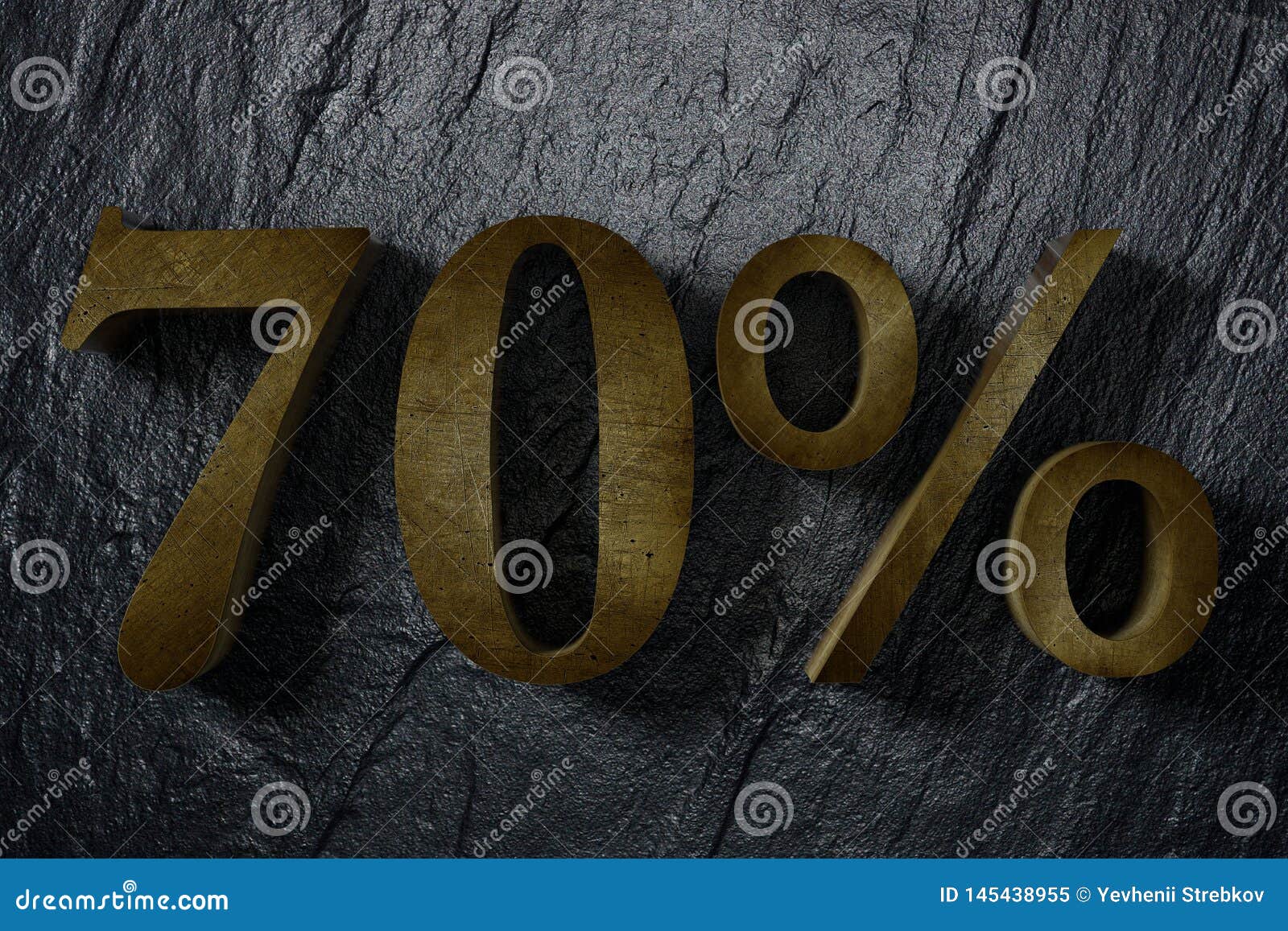 3D Rendering Number 70 with a Metal Texture Stock Image - Image of ...