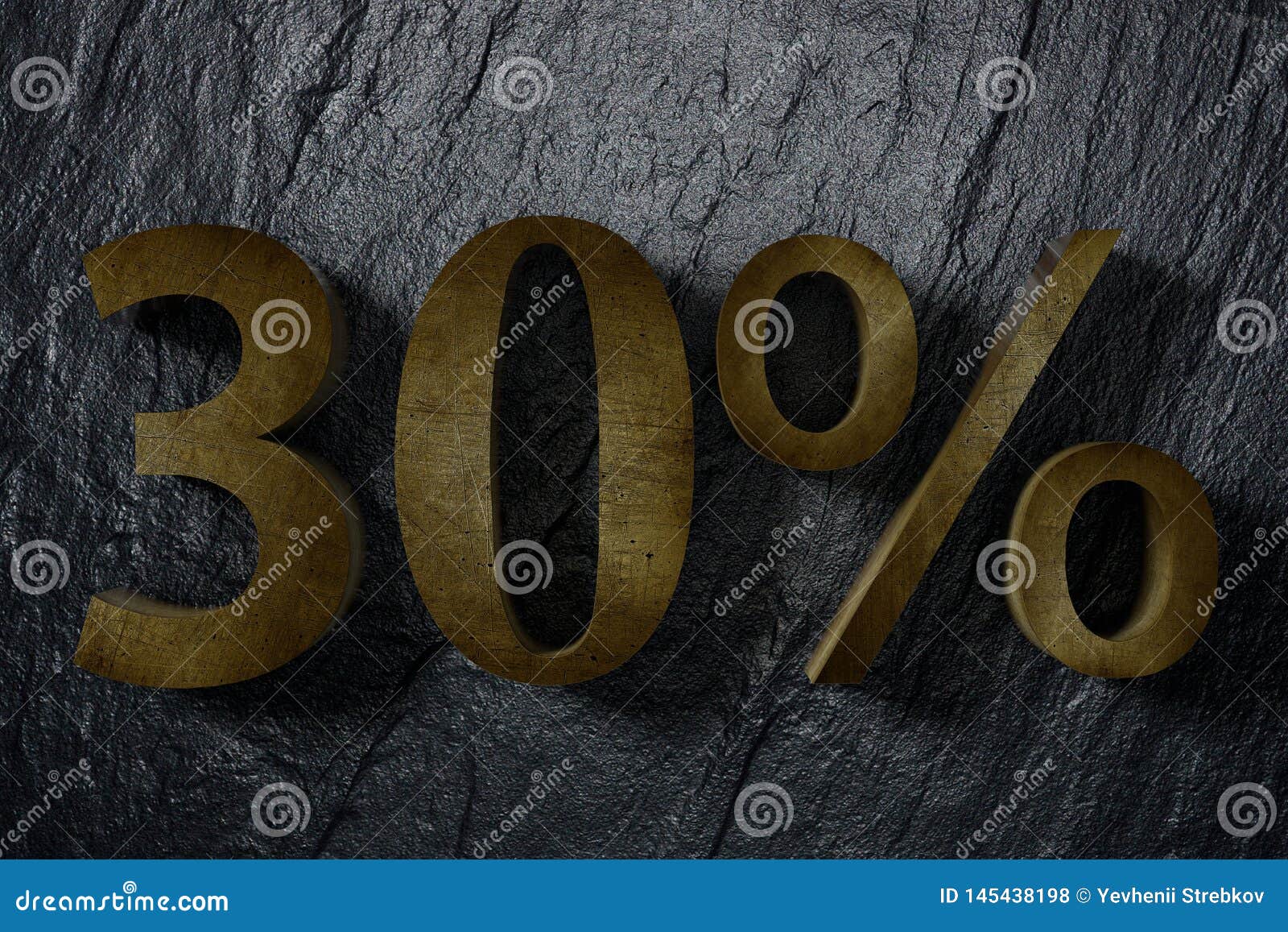 3D Rendering Number 30 with a Metal Texture Stock Photo - Image of ...