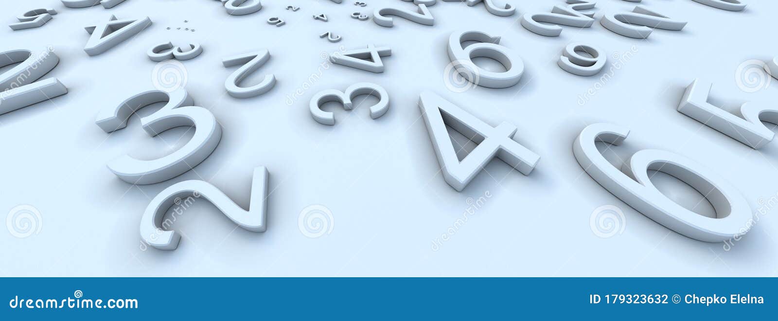 3d Rendering Numbers on White Background Stock Illustration ...