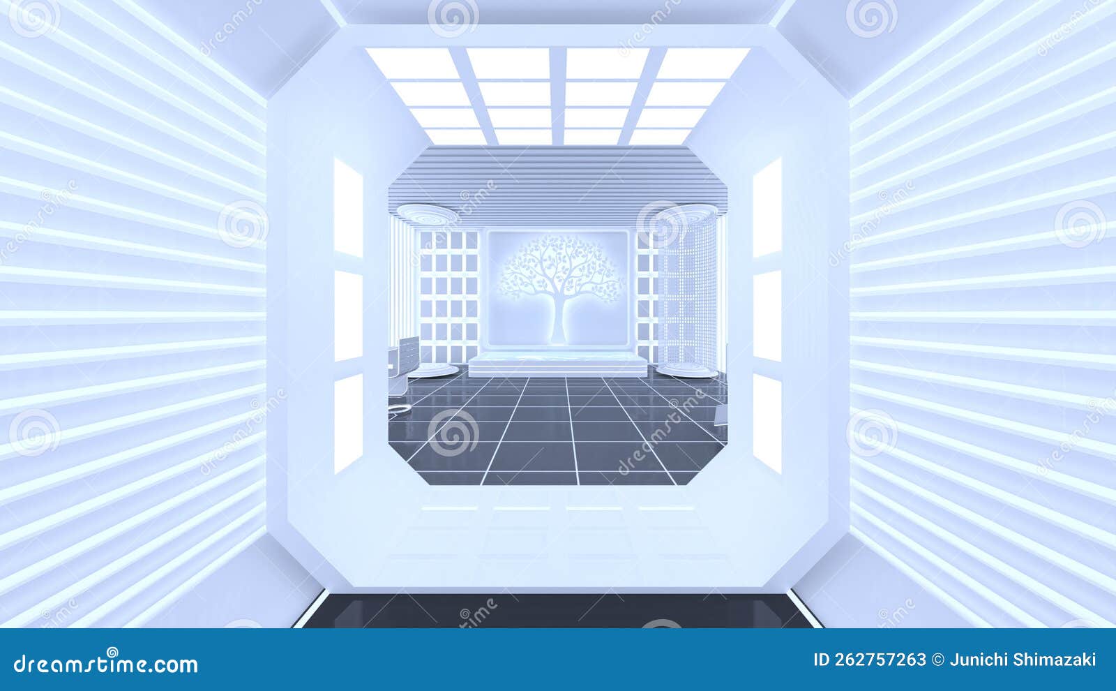 3D Rendering of the Observation Room Stock Illustration - Illustration ...