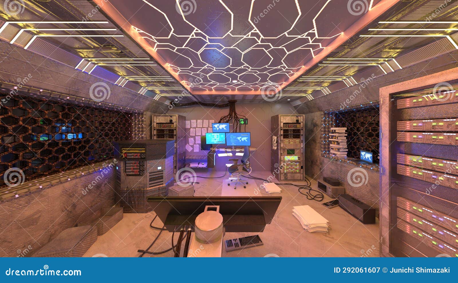 3D Rendering of the Observation Room Stock Illustration - Illustration ...