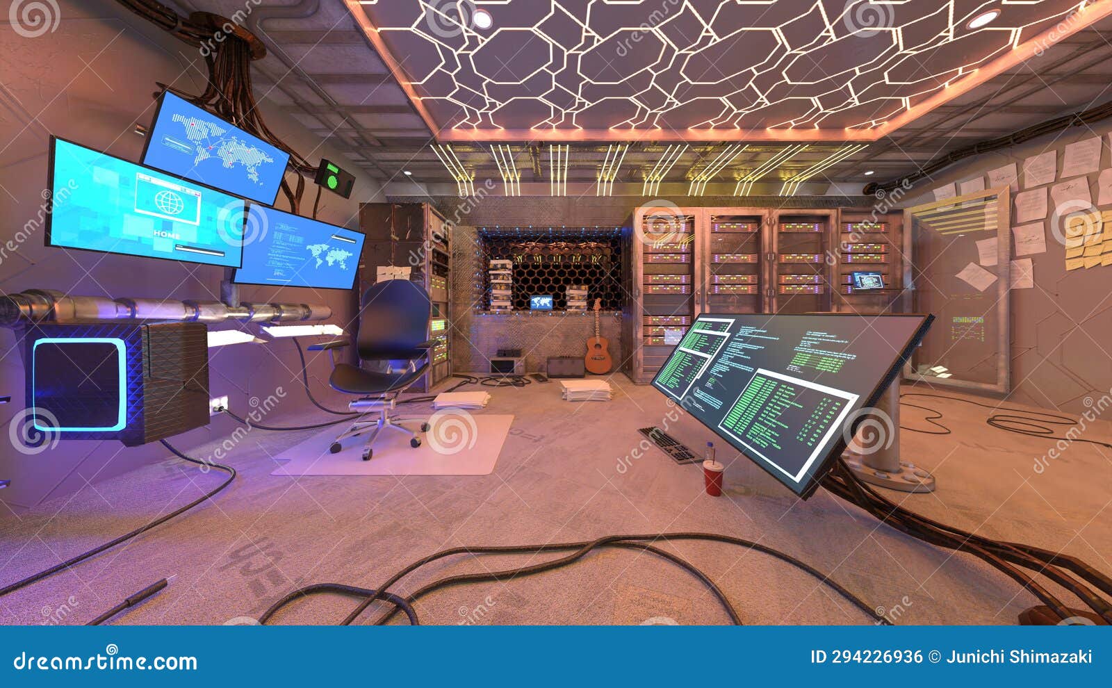 3D Rendering of the Observation Room Stock Illustration - Illustration ...