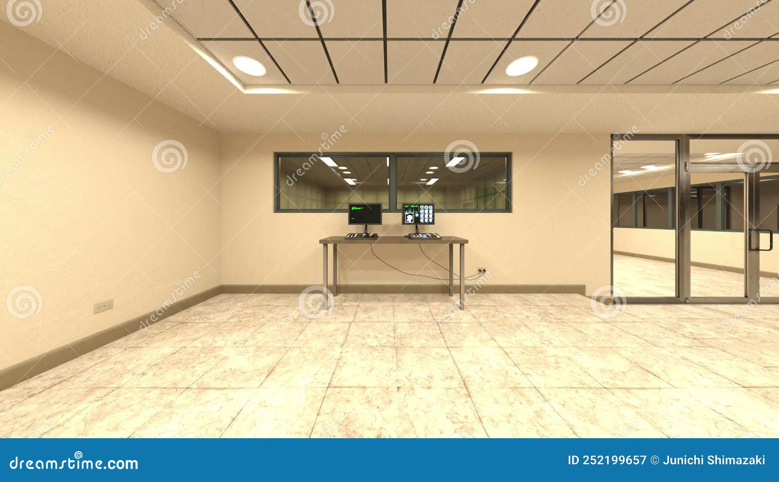 3D Rendering of the Observation Room Stock Video - Video of computer ...