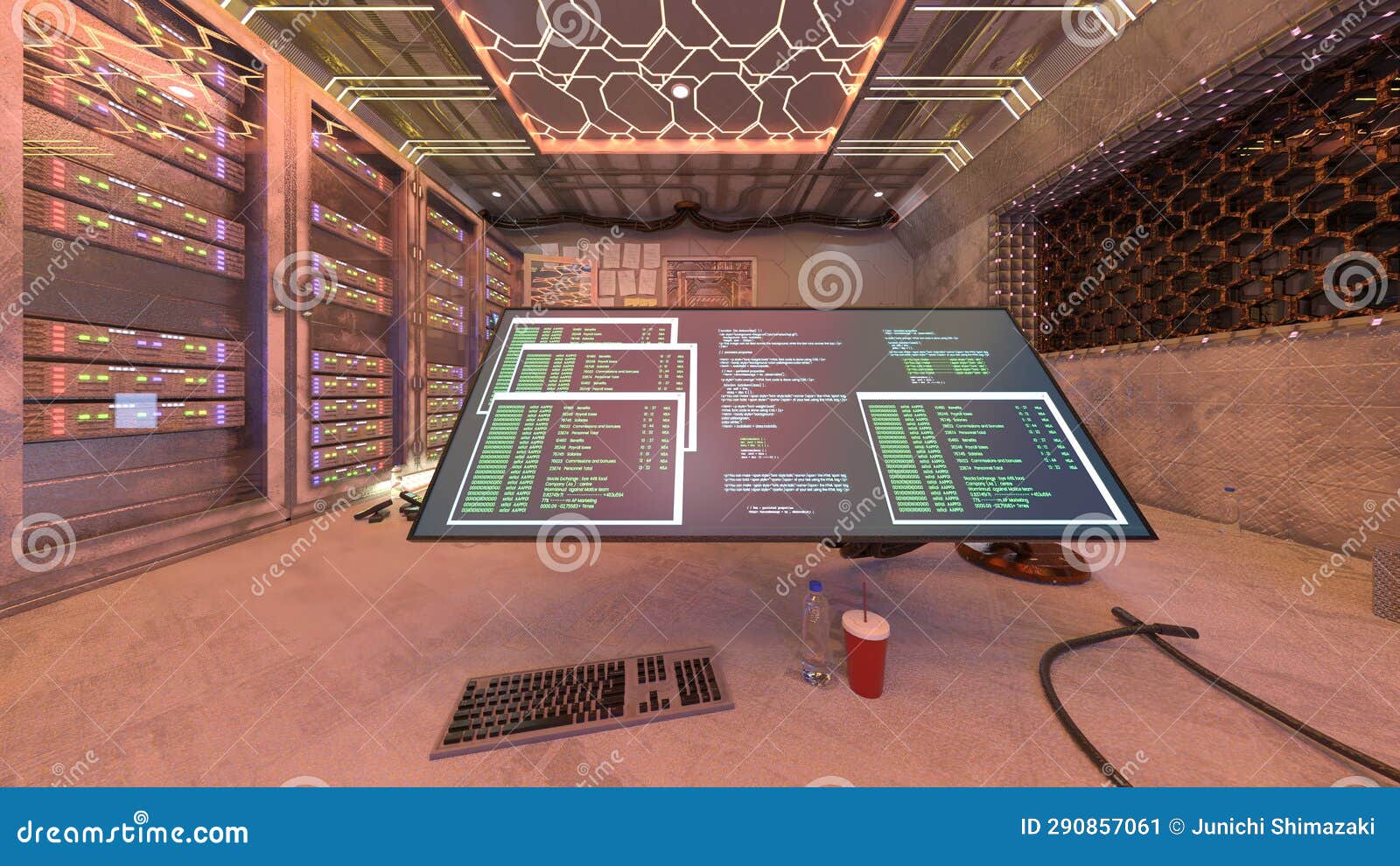 3D Rendering of the Observation Room Stock Illustration - Illustration ...