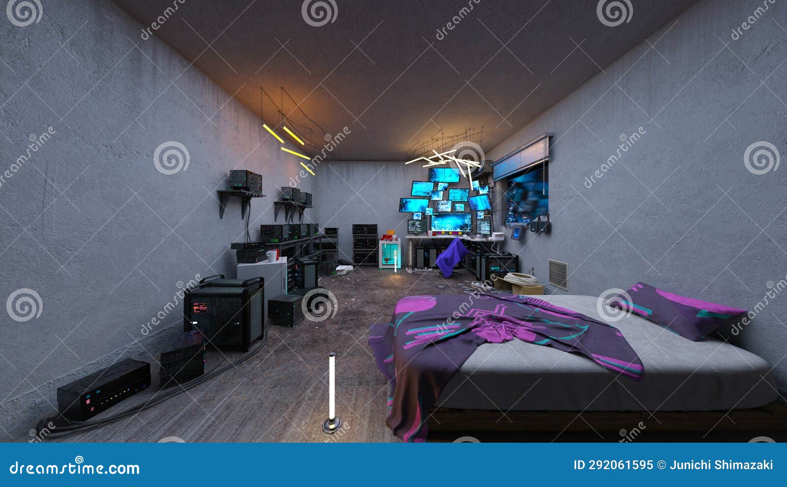 3D Rendering of the Observation Room Stock Illustration - Illustration ...