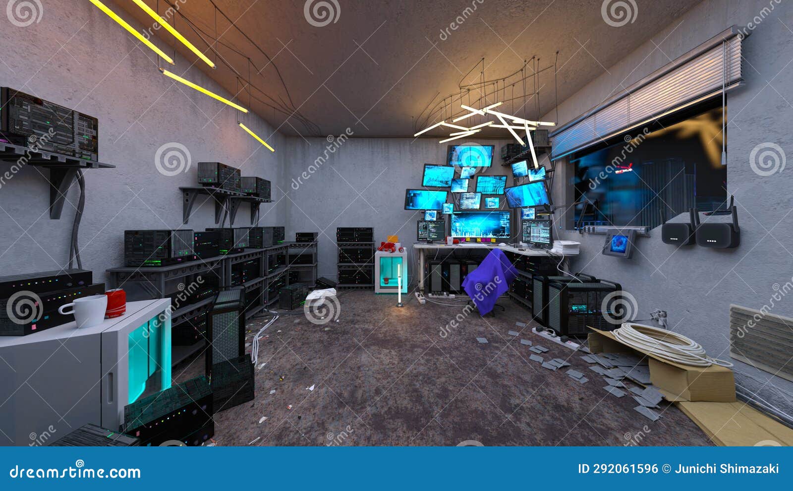 3D Rendering of the Observation Room Stock Illustration - Illustration ...