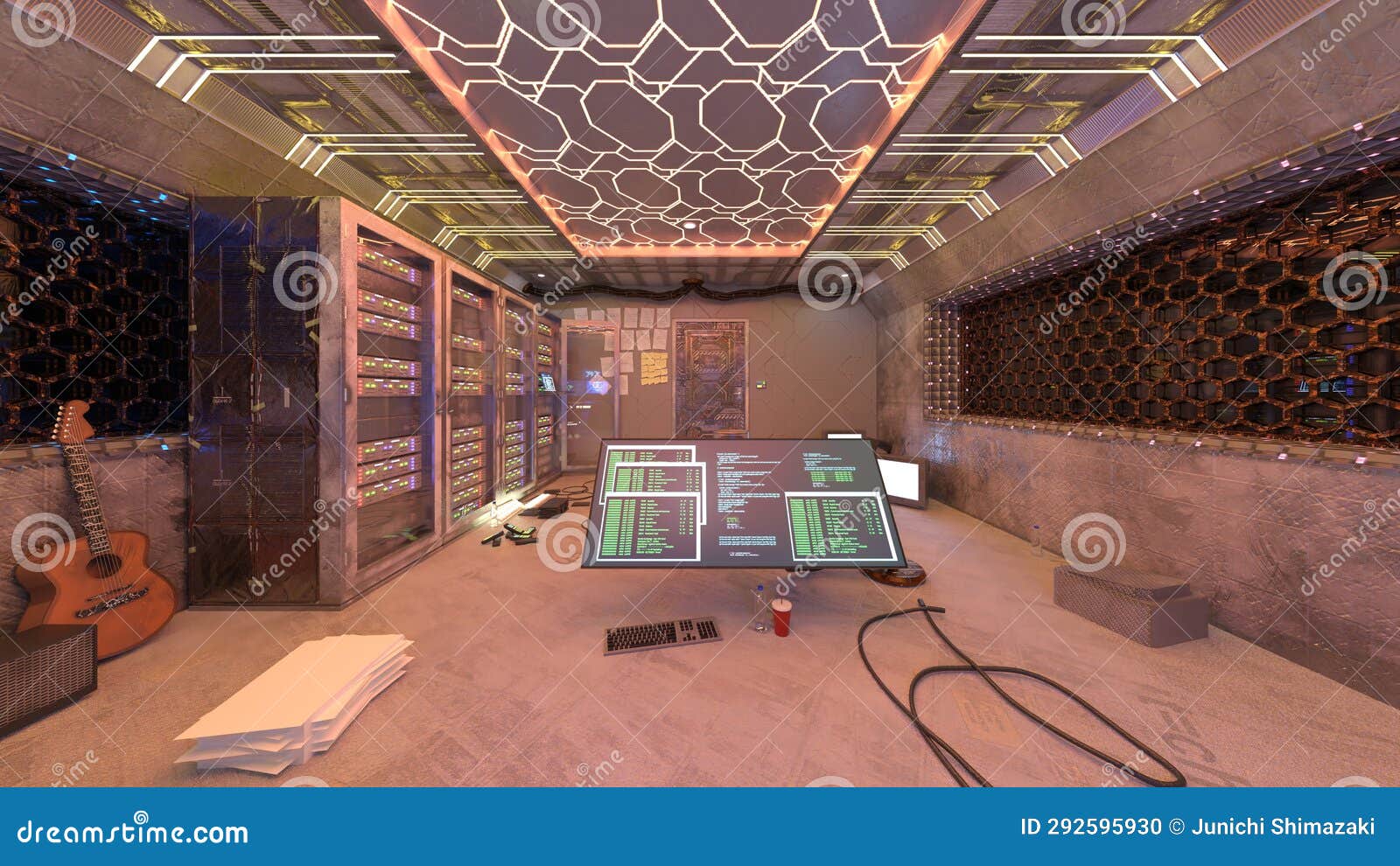 3D Rendering of the Observation Room Stock Illustration - Illustration ...