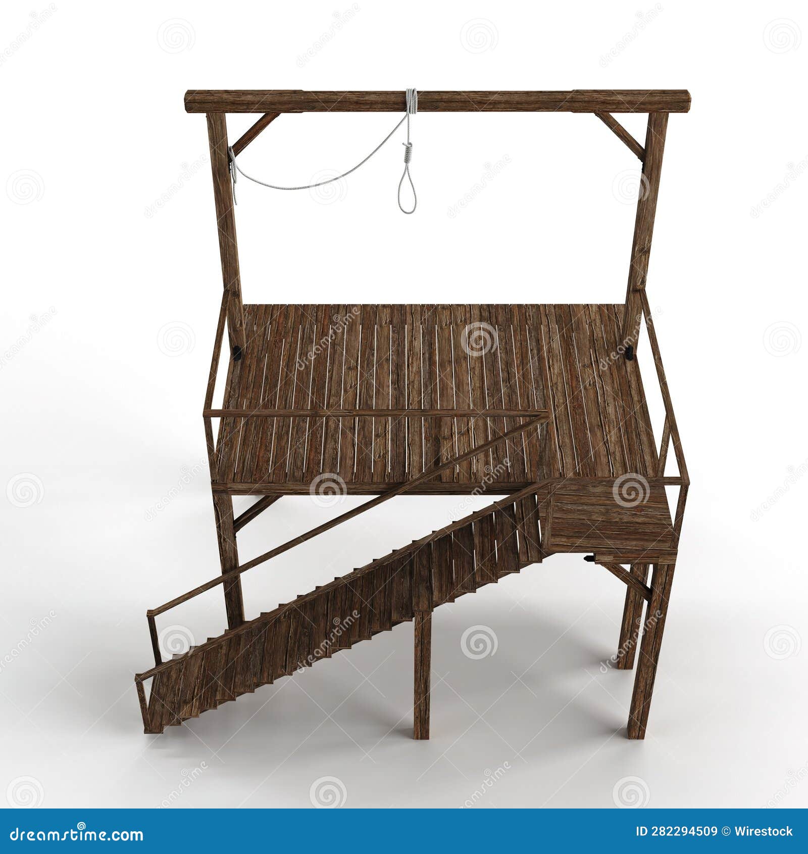 3D Rendering of an Old, Medieval Gallow Stock Illustration ...