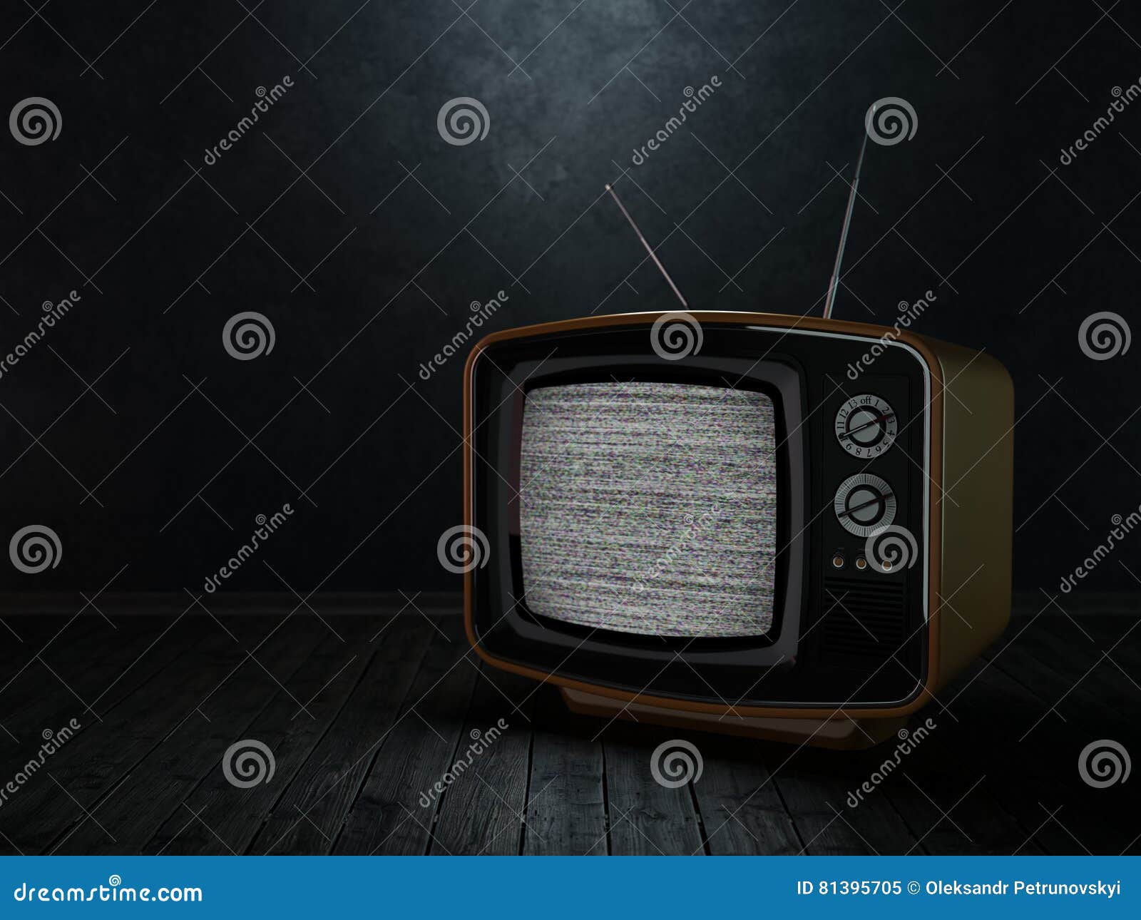 3D rendering old tv stock illustration. Illustration of movie - 81395705