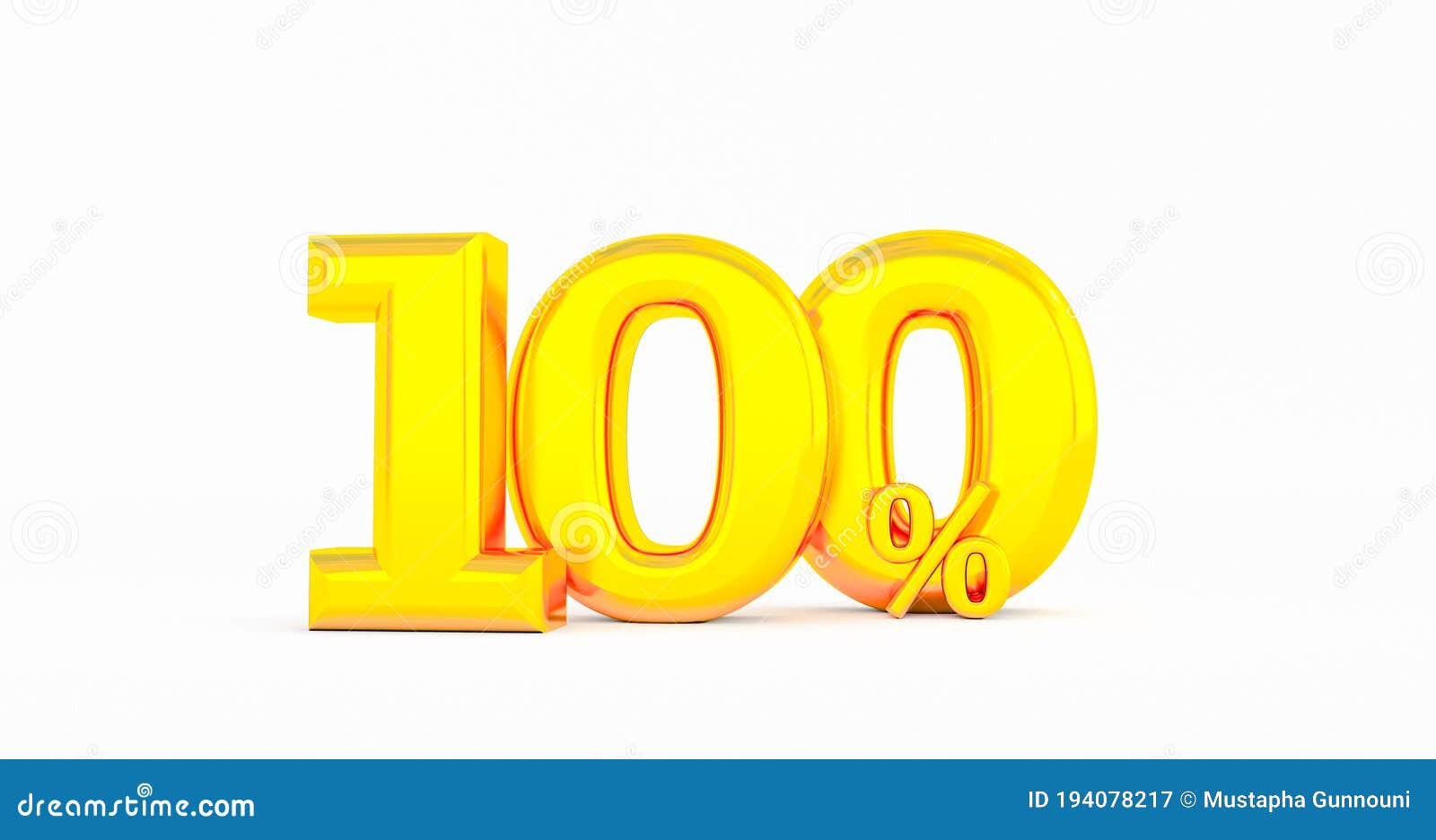 A One Hundered Percent Symbol on White Background Stock Illustration ...