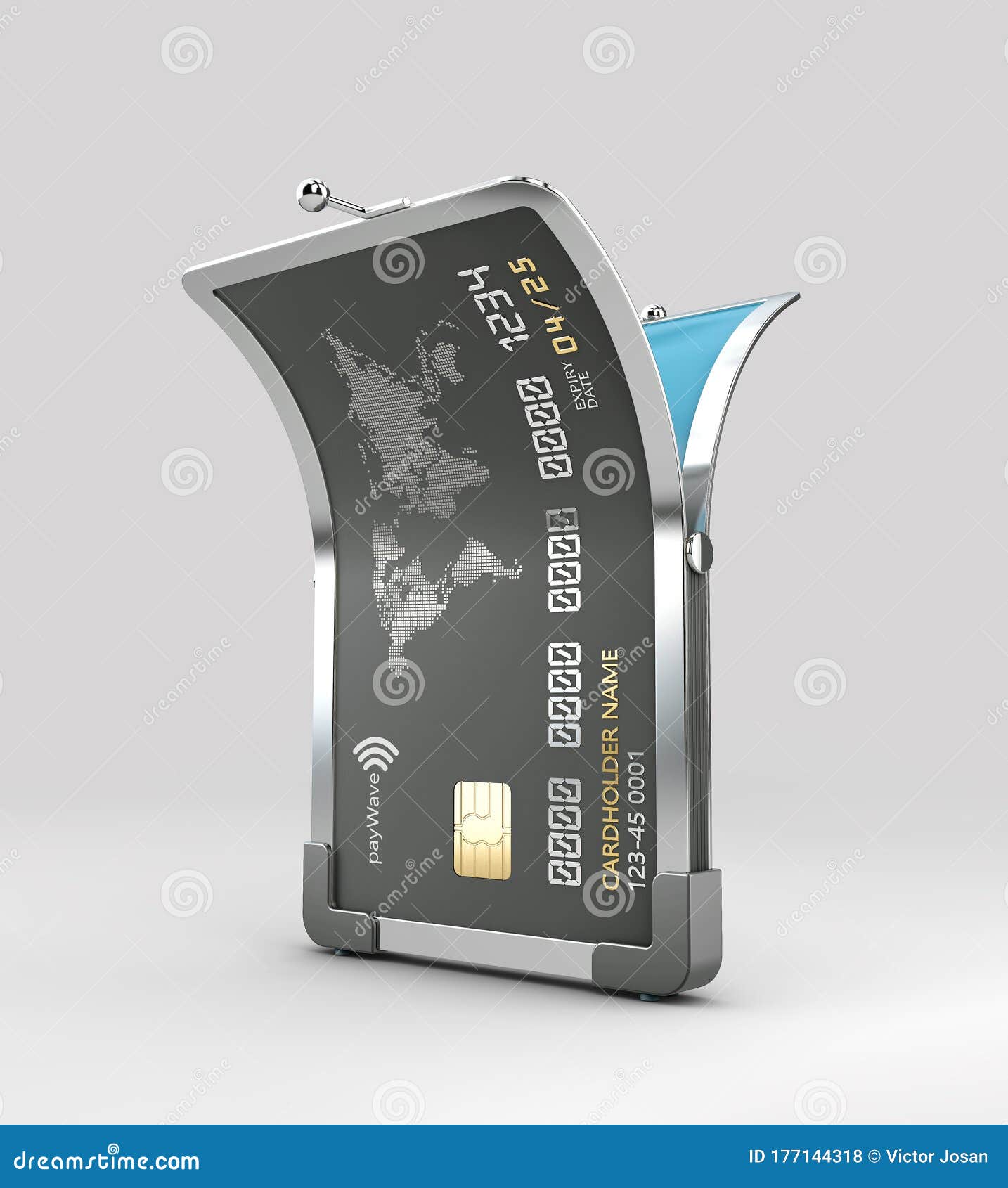 3d Rendering of Open Credit Card, Clipping Path Included Stock ...
