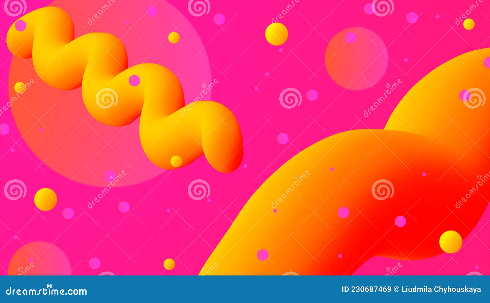 Orange Fluids Shape Abstract Background Cartoon Vector | CartoonDealer ...