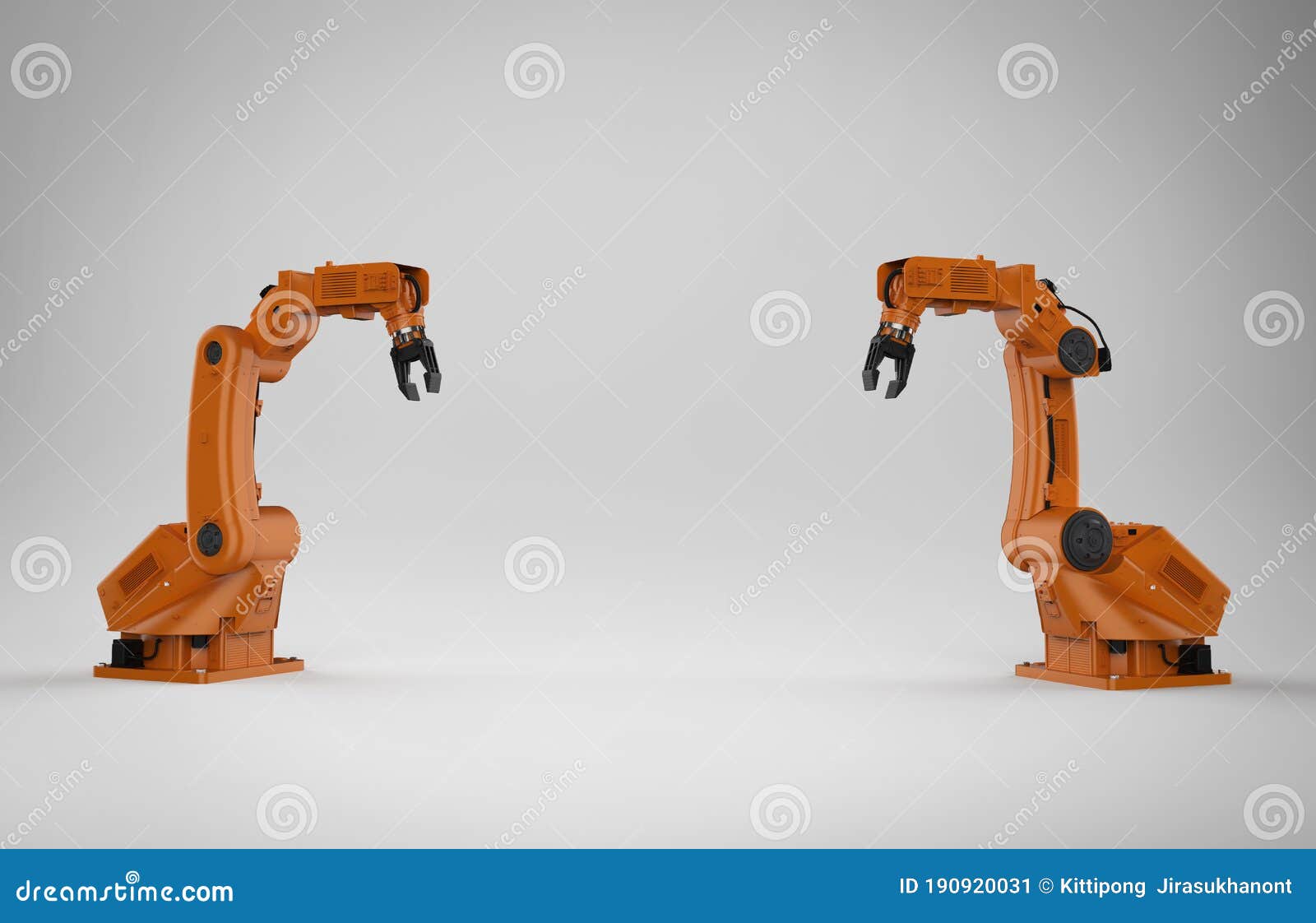 Robotic arm with space stock illustration. Illustration of automaton ...